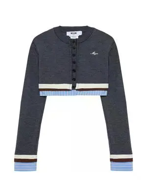 MSGM Cropped Layered Cardigan
