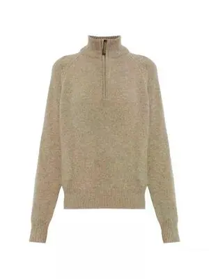 Sease Quarter-zip Cashmere Sweater - Neutrals