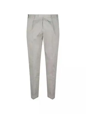 PT TORINO Straight-leg Cotton Trousers - Grey