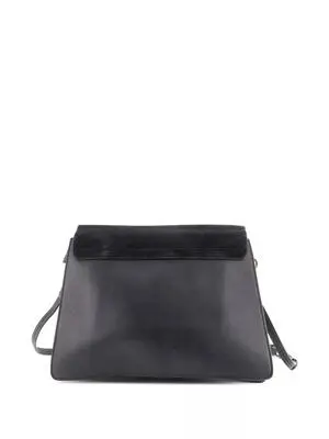 Chloé Faye Leather And Suede Medium Shoulder Bag - Black