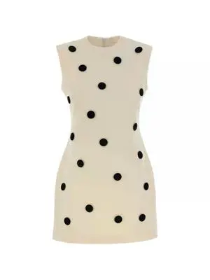 DESTREE Carole Polka Dot Mini Dress - Neutrals