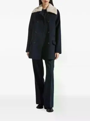 Seventy Faux-fur Collar Double-breasted Coat