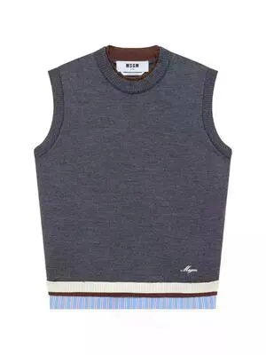 MSGM Logo-embroidered Tank Top