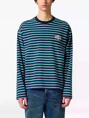MSGM Striped Logo-embroidered Sweater