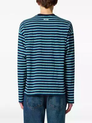 MSGM Striped Logo-embroidered Sweater