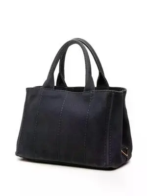 Prada 2013-2026 Small Canvas Canapa Logo Tote Satchel