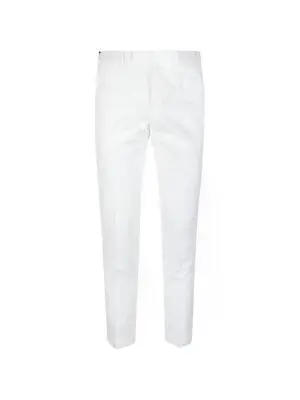PT TORINO Pressed-crease Tailored Trousers - White