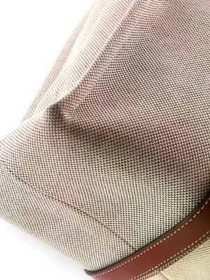 Chloé Woody Canvas With Leather Large Tote Bag - Brown