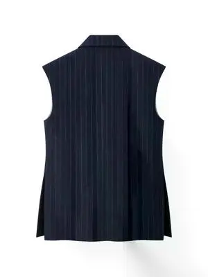 SOLOTRE Pinstripe-pattern Sleeveless Waistcoat