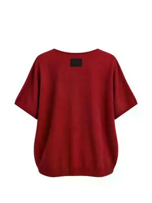 Liviana Conti Raquel V-neck High-low Sweater - Red