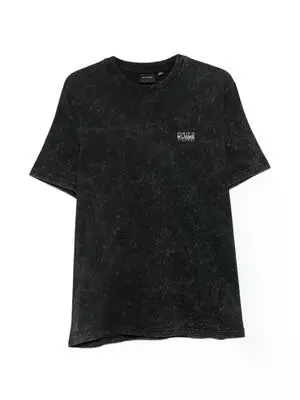 DAILY PAPER Graphic-print Acid-wash T-shirt - Black