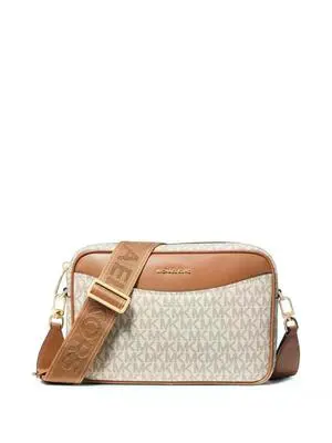 Michael Kors Large Shoulder Bag With Exclusive Bev Logo - Neutrals