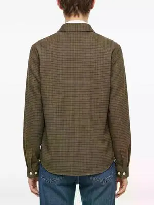 ANOTHER ASPECT Check-pattern Zip-up Overshirt