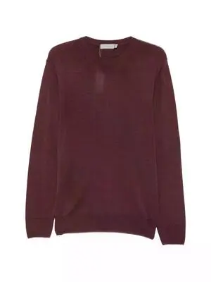 Canali Crew-neck Wool Sweater - Red
