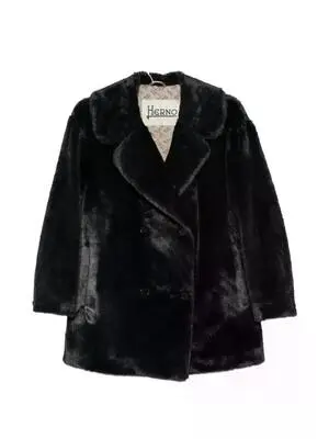 Herno Double-breasted Faux-fur Coat