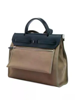 Hermès 2018 Toile Herbag Zip 31 Satchel - Brown