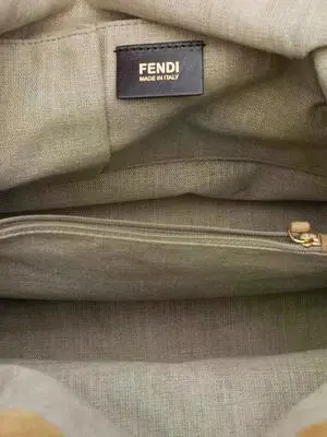 Fendi 2010-2026 Pequin Stripe Canvas 2bag Shoulder Bag