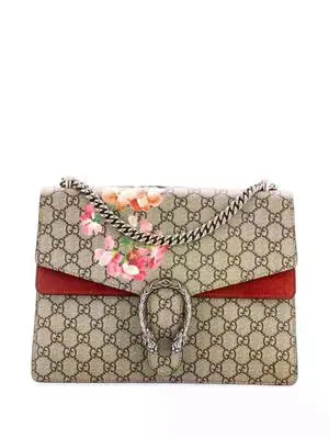 Gucci Dionysus Bag Blooms Print Gg Coated Canvas Medium Shoulder Bag - Red