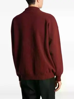 ROBERTO COLLINA Quarter-zip Chest-pocket Polo Shirt - Red