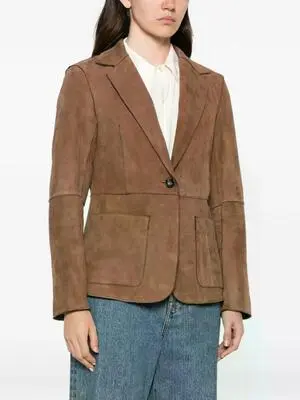 THE JACKIE LEATHERS Lucilla Notched-lapels Single-button Jacket
