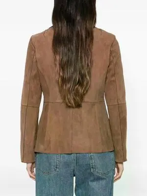 THE JACKIE LEATHERS Lucilla Notched-lapels Single-button Jacket