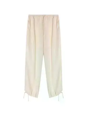 THE LOOM Drawstring-waist Gathered-cuff Trousers - Neutrals
