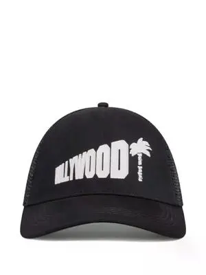 Palm Angels Hollywood Mesh-panel Cap - Black