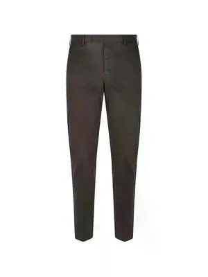 PT TORINO Straight-leg Cotton Trousers - Brown