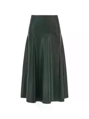 NUDE Panelled Flared Skirt - Green