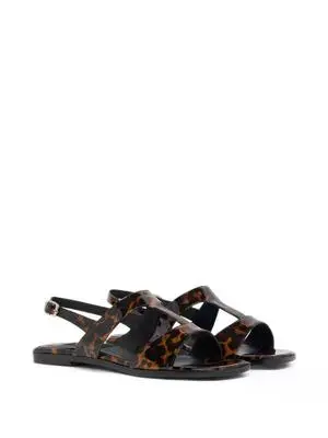 CAREL Roma Leopard-print Sandals - Brown