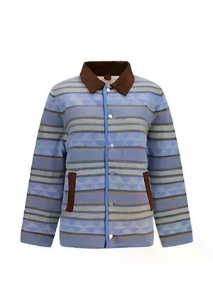 Guest In Residence Patterned Corduroy-panel Sshirt Jacket
