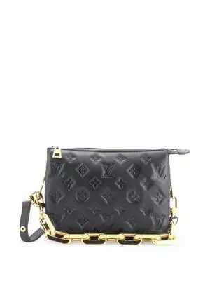 LOUIS VUITTON Coussin Bag Monogram Embossed Lambskin Bb Crossbody Bag - Black