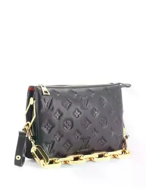 LOUIS VUITTON Coussin Bag Monogram Embossed Lambskin Bb Crossbody Bag - Black