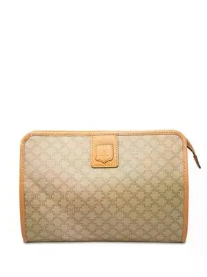CELINE 2012 Macadam Coated Canvas Clutch Bag