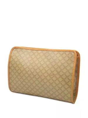 Celine 2012 Macadam Coated Canvas Clutch Bag