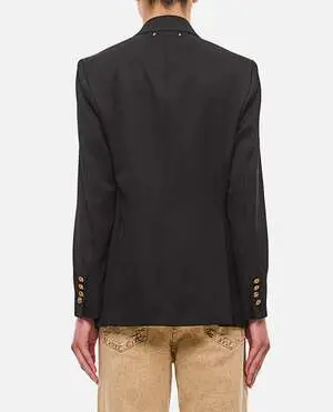GOLDEN GOOSE Double Breasted Blazer With Gold Bottons - Multicolor