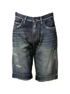 Dolce & Gabbana Distressed Denim Shorts - Blue