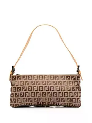 Fendi 2000-2010 Zucchino Canvas Pochette Shoulder Bag
