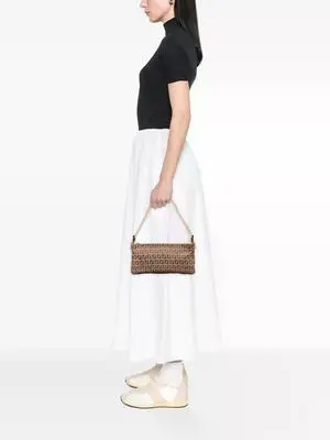 Fendi 2000-2010 Zucchino Canvas Pochette Shoulder Bag