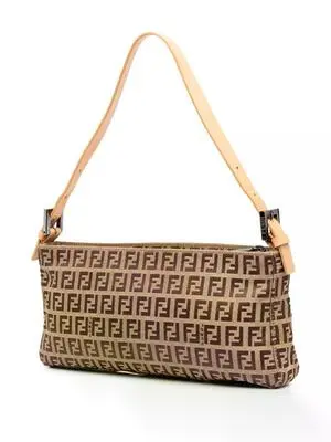 Fendi 2000-2010 Zucchino Canvas Pochette Shoulder Bag
