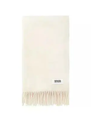 DRYKORN Fringed Logo-patch Scarf - Neutrals