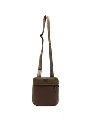 Emporio Armani Logo-plaque Messenger Bag - Brown