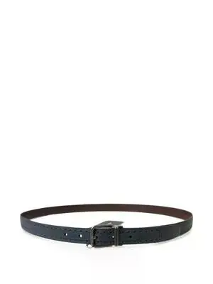 Dolce & Gabbana Perforated Reversible Leather Belt - Blue