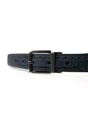 Dolce & Gabbana Perforated Reversible Leather Belt