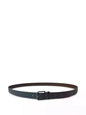 Dolce & Gabbana Perforated Reversible Leather Belt - Blue