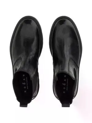 Hogan Leather Chelsea Boots