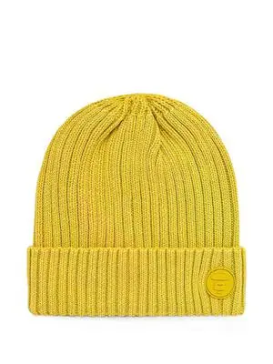 AAPE BY *A BATHING APE Ribbed-knit Logo-patch Beanie Hat - Yellow