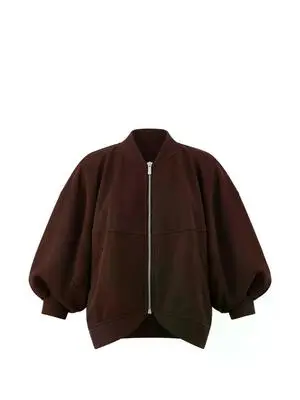 MEIMEIJ Pleated Puff-sleeve Jacket - Brown