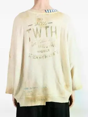 SAITOS Graphic-print Patch-detail Sweatshirt
