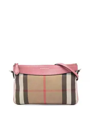 Burberry 2000-2017 House Check Canvas Derby Peyton Crossbody Bag - Neutrals